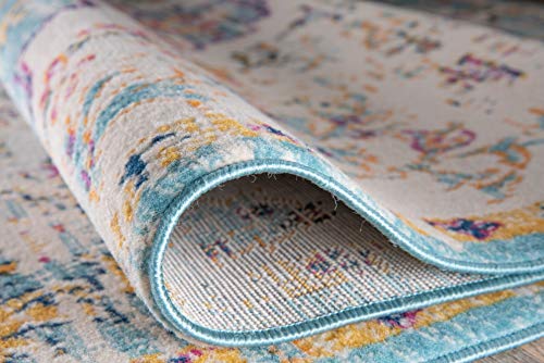 Rugshop Vintage Traditional Bohemian Area Rug 5' x 7' Blue