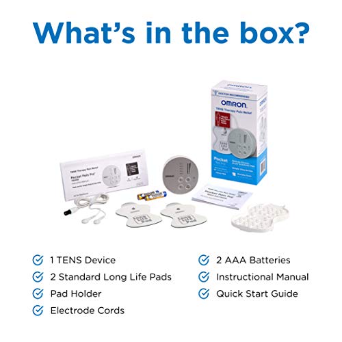 OMRON Pocket Pain Pro TENS Unit Muscle Stimulator, Simulated Massage Therapy for Lower Back, Arm, Foot, Shoulder and Arthritis Pain, Drug-Free Pain Relief (PM400)