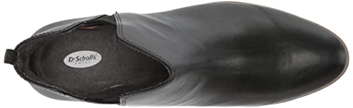 Dr. Scholl's Shoes Womens Teammate Slip On Chelsea Dress Ankle Boot, Black Smooth, 9 M US