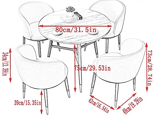 Office Conference Table, Office Business Hotel Reception Dining Table Set, Office Table and Chair Set Creative Round Table Study Living Room Bedroom Home Company Company Shop Reception Table (Color :