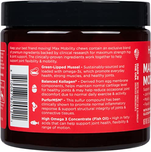 Hyland's Naturals - Dogs - Max Mobility, 90 Soft Chews, Supports Joint Health, Mobility & Flexibility, with Organic Turmeric Root, Glucosamine & Chondroitin, BBQ Chicken Flavor