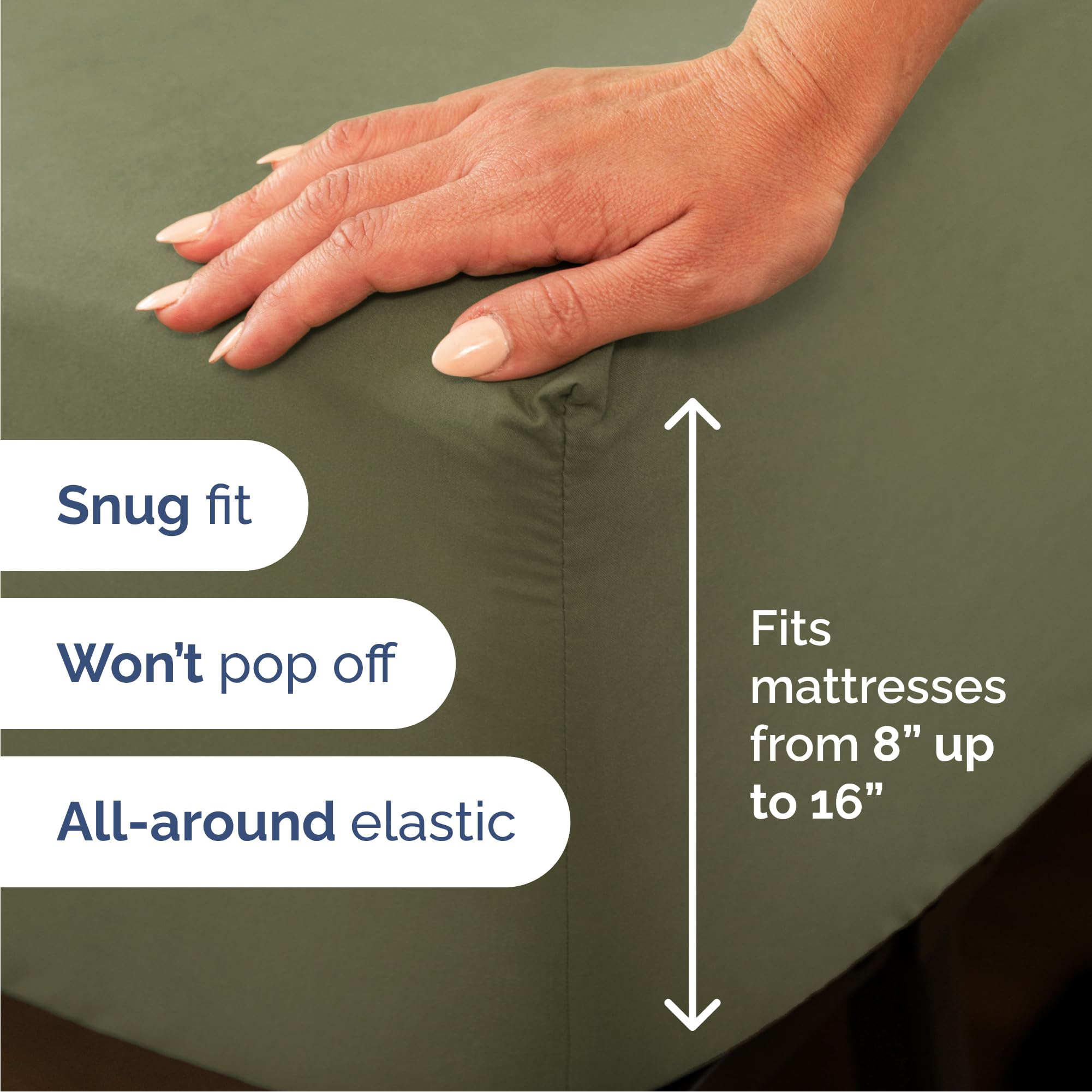 Queen Size 4 Piece Sheet Set - Comfy Breathable & Cooling Bed Sheets Set - Hotel Luxury Bedding for Women, Men, Kids & Teens - Deep Pockets, Easy-Fit, Super Soft & Wrinkle Free - Oeko-Tex - Sage Green