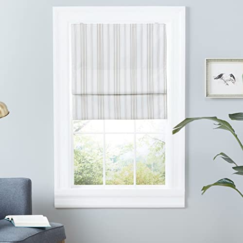 Exclusive Home Ricardo Total Blackout Roman Shade, 27"x64", Natural
