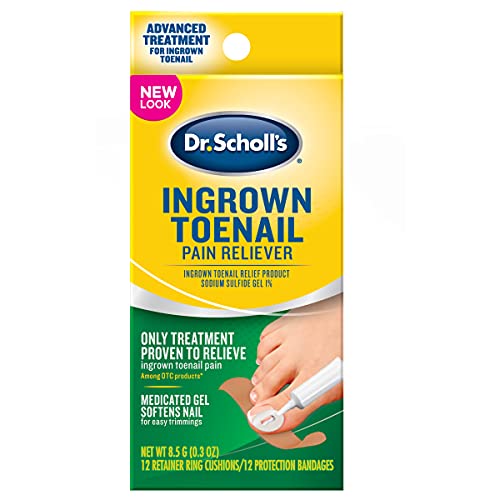 Dr. Scholl's Ingrown Toenail Pain Reliever, 1 kit, (w/ Gel, 12 retainer rings & 12 protection bandages) (Pack of 2)