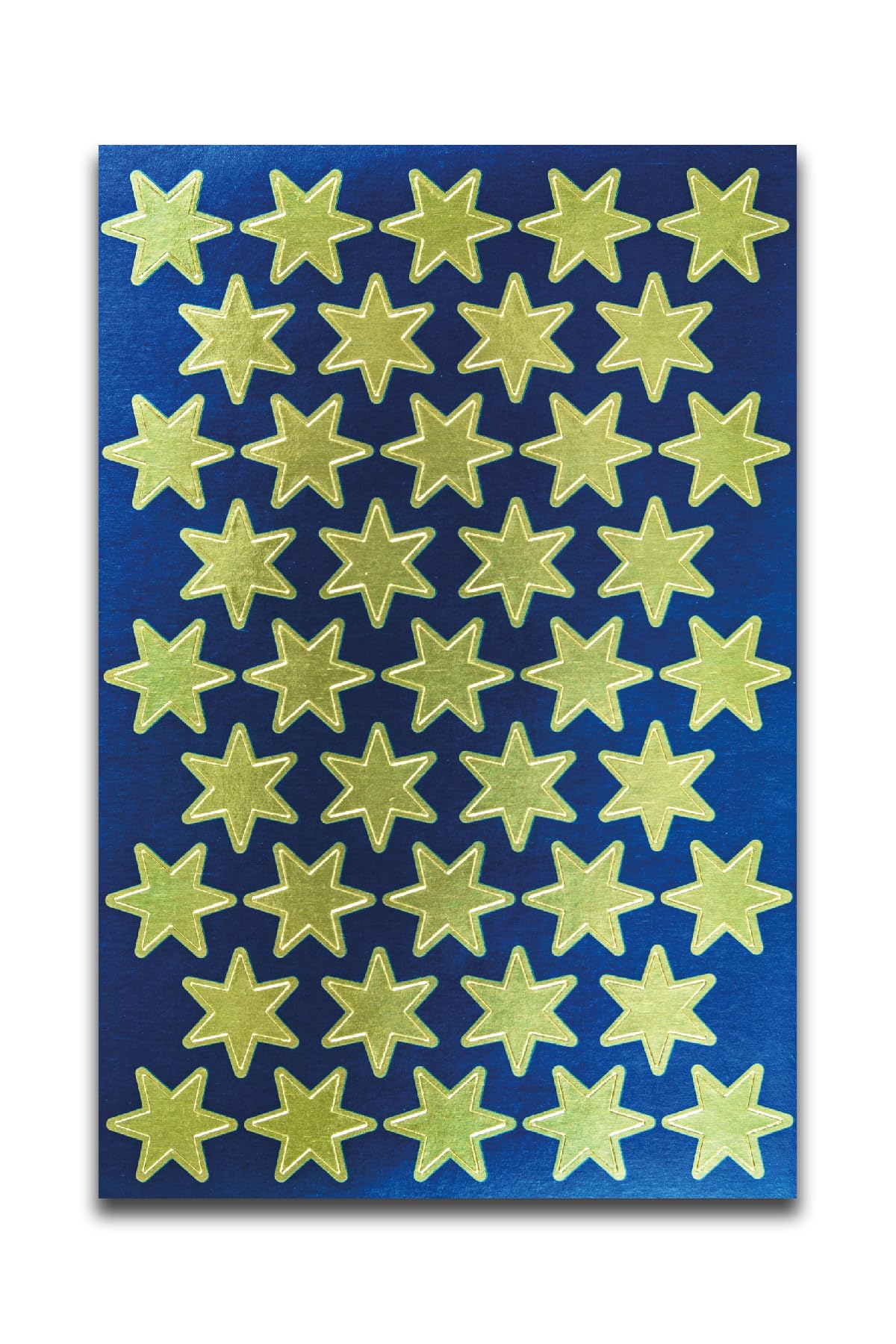 TSI Sticker Labels Golden Stars Print on Paper 1 Sheet Item No. 55320