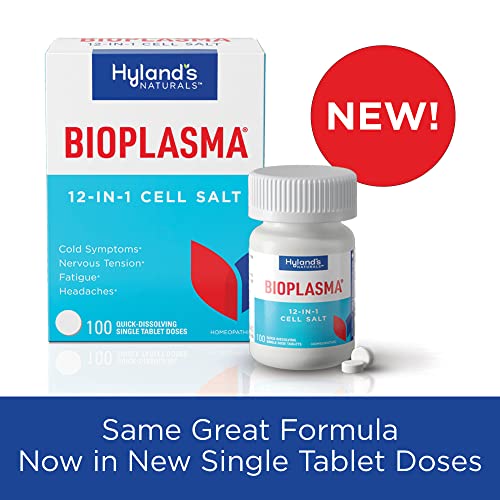 Bioplasma Cell Salts Tablets by Hyland's Naturals, Natural Homeopathic Combination of Cell Salts Vital to Cellular Function, 100 Count