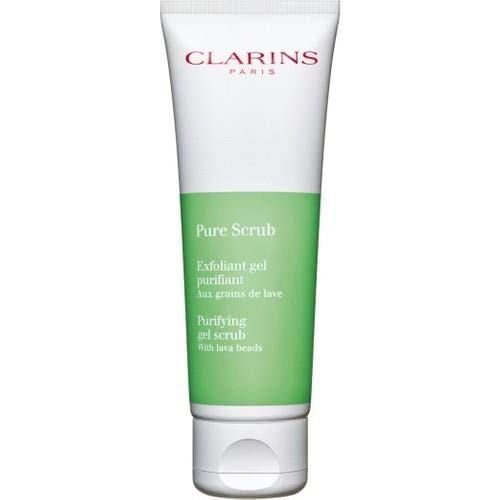Clarins Pure Scrub | Award-Winning | Foaming Gel Face Scrub With Lava Beads | Deeply Exfoliates, Mattifies and Visibly Tightens Pores | Paraben-Free | SLS-Free | Mineral Oil Free | Oily To Combination