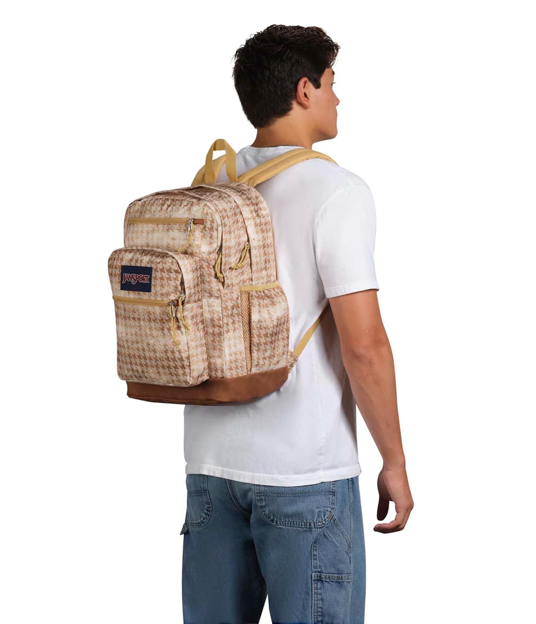 JanSport Cool Student Backpack - School, Travel, or Work Bookbag with 15-Inch Laptop Pack, Boho Floral Graphite Grey