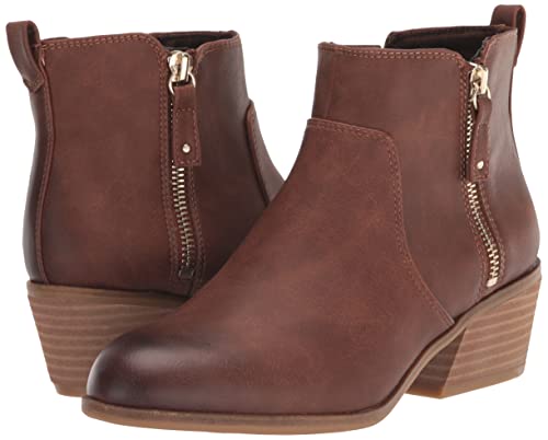 Dr. Scholl's Shoes Women's Lawless Ankle Booties Boot, Copper Brown Synthetic, 9