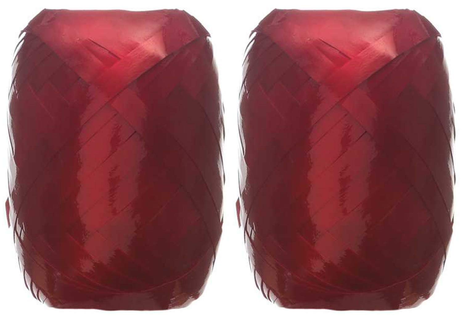 2-Pack - Berwick-Offray - Red Lacquer - Splendorette Crimped Curling Ribbon - BCE12-91 - Bundle of 2 Mini Kegs - Each is 66 ft per Keg.