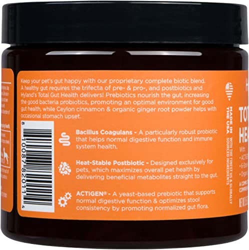 Hyland's Naturals - Probiotics for Dogs - Total Gut Health - with ACTIGEN PREBIOTIC and Organic Ginger Root, 90 Soft Chews
