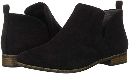 Dr. Scholl's Shoes Women's Rate Ankle Boot, Black Perforated Microfiber Suede, 10 US