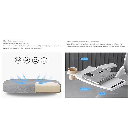 Favourite Training Chair with Table Board Conference Room Folding Chair Office Chair Training Table and Chair Integrated White Conference Chair with Writing Board (Color : Orange)