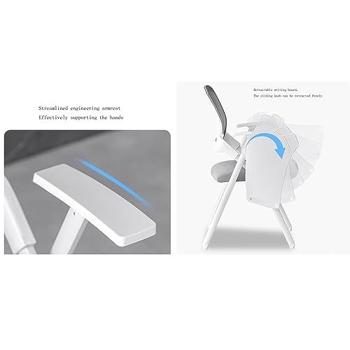 Favourite Training Chair with Table Board Conference Room Folding Chair Office Chair Training Table and Chair Integrated White Conference Chair with Writing Board (Color : Orange)