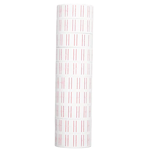 Jopwkuin Price Tag Labels, Clear Printing Quick Drying Ink Paper Price Stickers Smooth Output with Red Lines for MX5500 Labeller