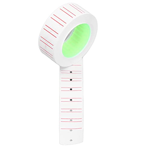 Jopwkuin Price Tag Labels, Clear Printing Quick Drying Ink Paper Price Stickers Smooth Output with Red Lines for MX5500 Labeller
