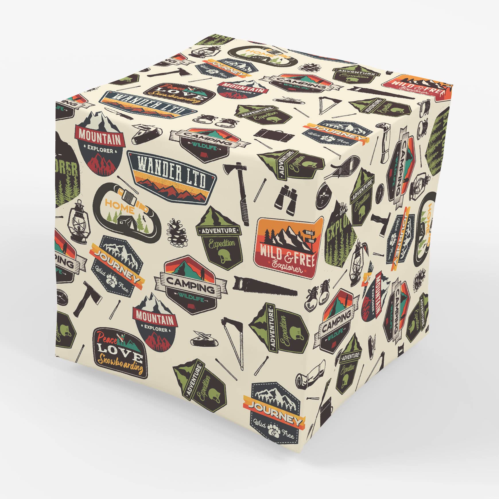 Stesha Party Explorer Outdoor Adventure Enthusiast Wrapping Paper - 30 x 20 Inch (3 Sheets)