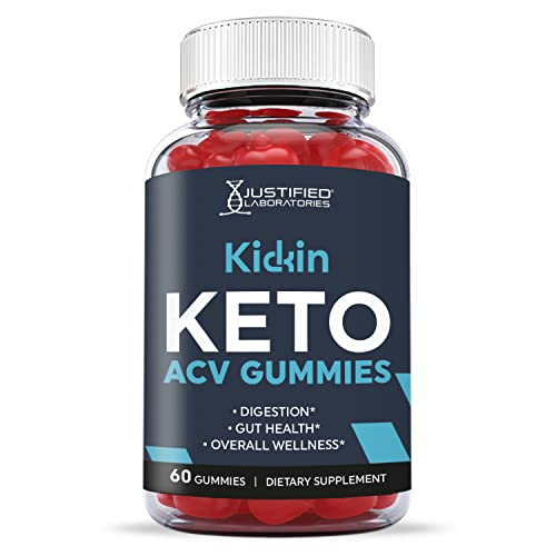 Justified Laboratories (2 Pack) Kickin Keto ACV Gummies 1000MG with Pomegranate Juice Beet Root B12 120 Gummys