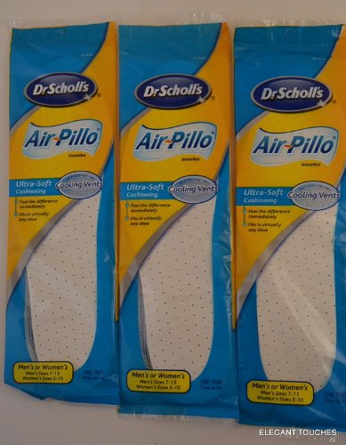 Dr. Scholl's Air Pillow Insole Unisex Shoes,Men (sizes 7-13) and Women (sizes 5-10),one pair