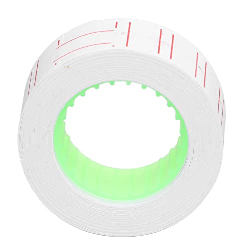 Jopwkuin Price Tag Labels, Clear Printing Quick Drying Ink Paper Price Stickers Smooth Output with Red Lines for MX5500 Labeller