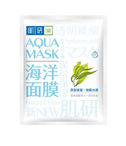 HADA LABO Aqua Mask Hydrationg 22ml 1's-Nutrient-Rich Seaweed Essence and Hyaluronic Acid to Help Nourish and intensely Hydrate Skin