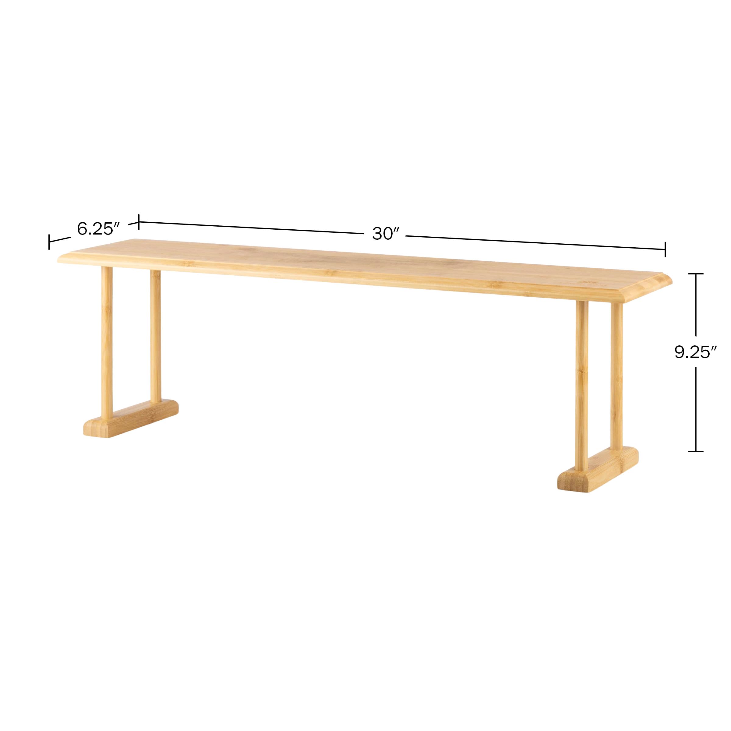 Lavish Home Bamboo Sink Shelf-Countertop Organizer for Kitchen, Bathroom, Bedroom, Office-Space Saving Storage for Soap, Sponges, Cleaners and More