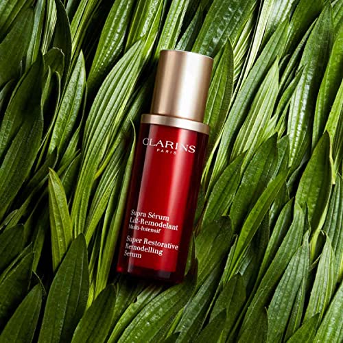 Clarins Super Restorative Remodelling Anti-Aging Serum For Mature Skin Weakened By Hormonal Changes | Replenishes, Illuminates and Helps Visibly Define Facial Contours, 1 Fl Oz (Pack of 1)