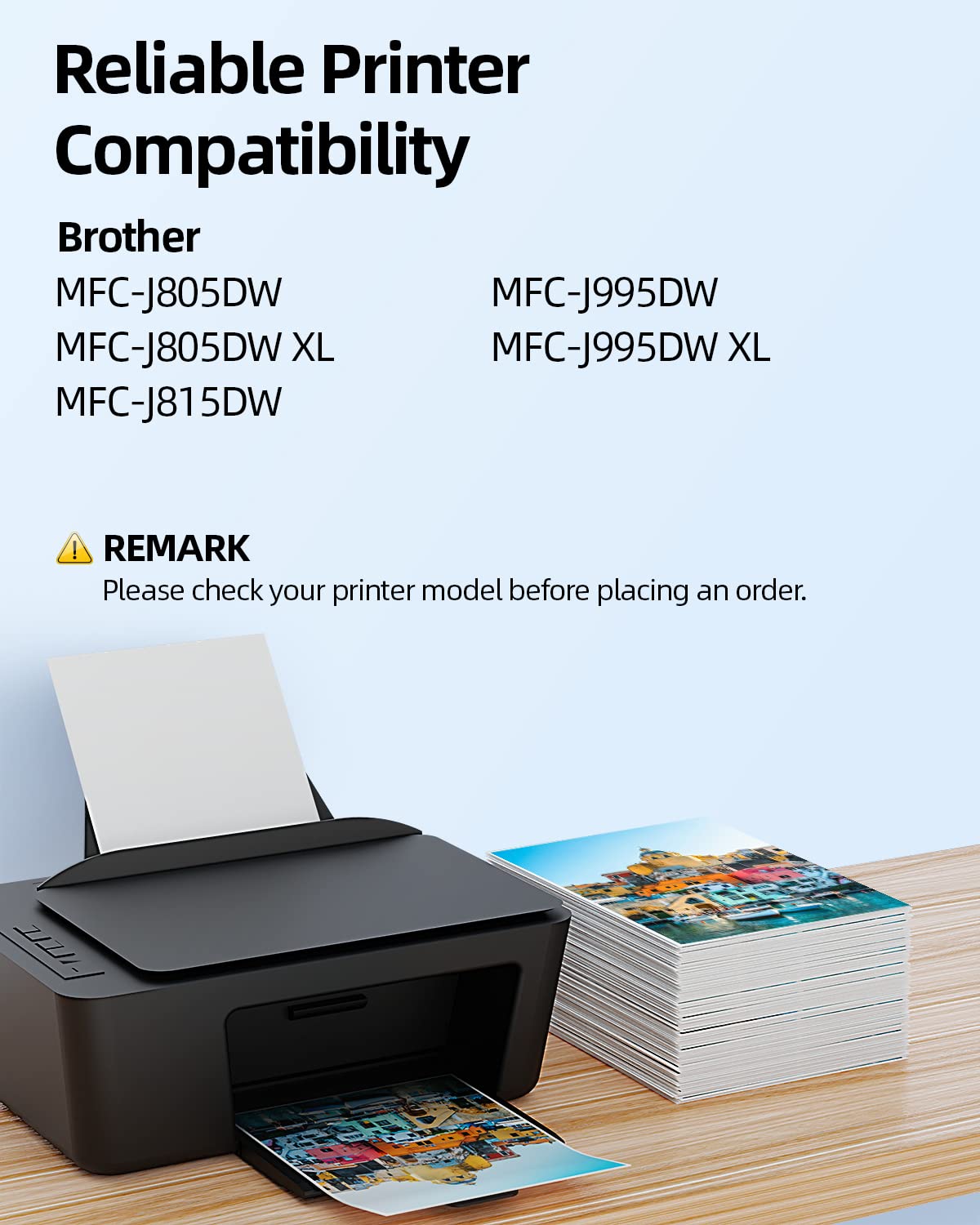 Compatible Brother LC3033 Ink Cartridges | High-Yield | 4 Pack | Latest Chipset ,Work with Brother MFC-J995DW MFC-J805DW MFC-J815DW XL for LC3033 bk/c/m/y Ink cartridges Brother