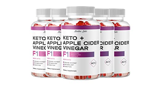 F1 ACV Gummies, Apple Cider Vinegar Ketosis, 1500mg Once a day,, New Time Released Strong Formula, F 1 F-1 Ketos Shark Gummy, Plus Ketogenic Support Supplement, (5 Pack) 150 Day Supply Tank