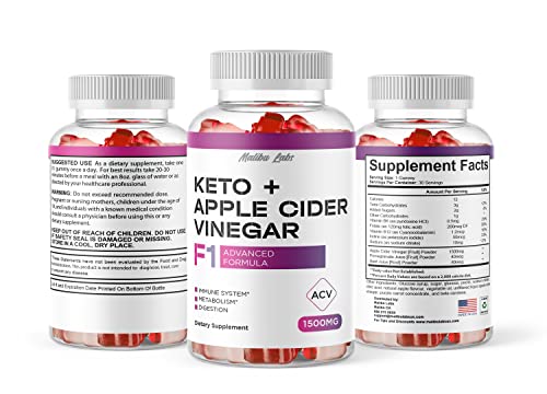 F1 ACV Gummies, Apple Cider Vinegar Ketosis, 1500mg Once a day,, New Time Released Strong Formula, F 1 F-1 Ketos Shark Gummy, Plus Ketogenic Support Supplement, (5 Pack) 150 Day Supply Tank