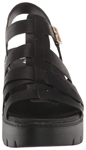 Dr. Scholl's Shoes Women's Check It Out Wedge Sandal, Black, 10