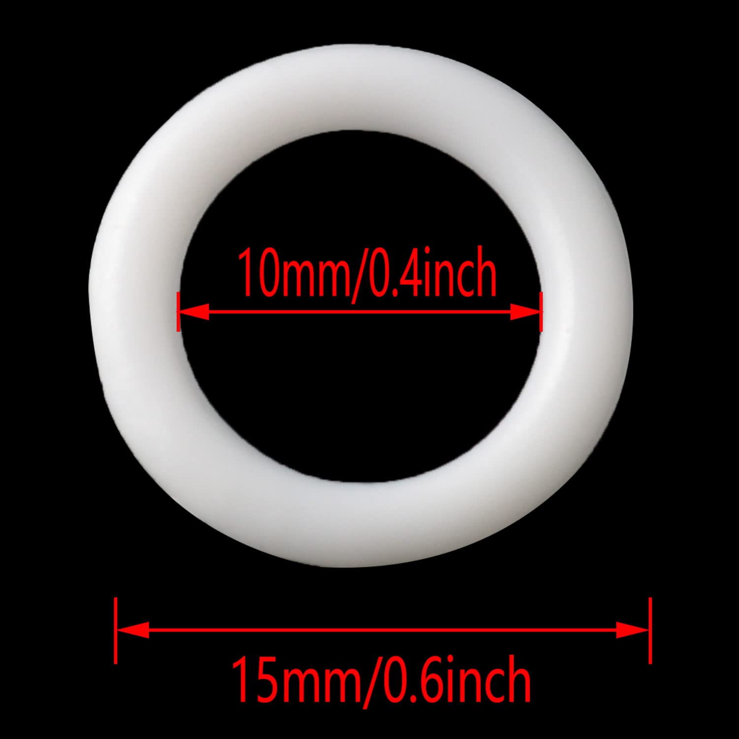 ZZLZX 200PCS Cafe Curtain Rings, Clear Plastic Rings, Plastic Roman Blind Curtain Rings, O-Rings for Roman Shades