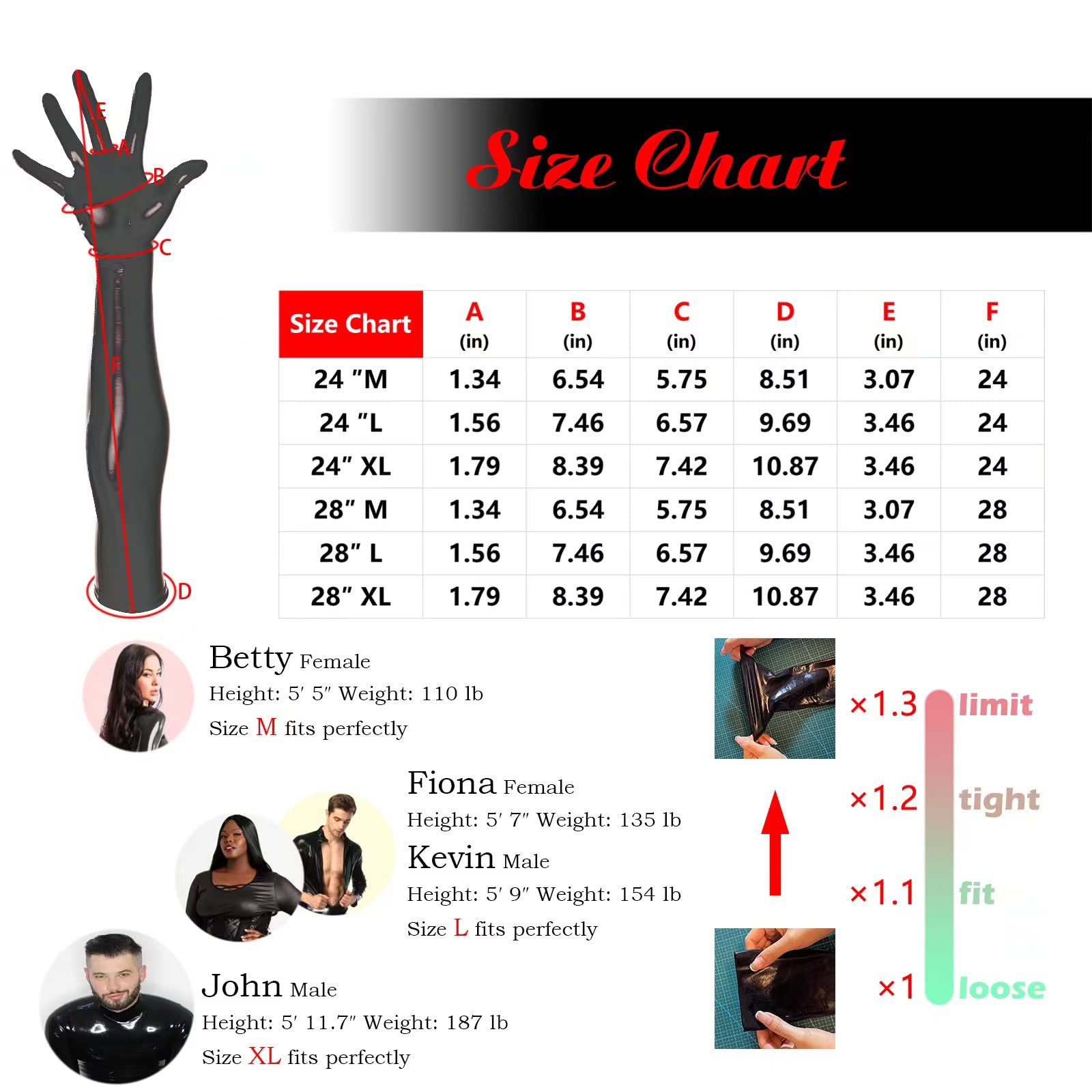 Ftshist Long Sexy Shiny Latex Elbow Length Gloves Patent Leather Long Arm Gloves for Women (White, 24'' M)
