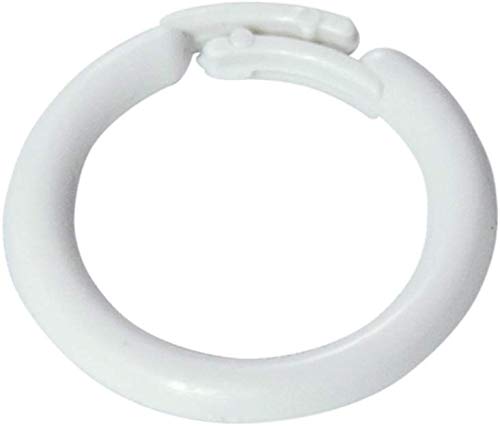 Fabrics and Drapes Large White Plastic Split Rings Home Sewing Depot for Shades and Valances - Roman Shade Rings - 25 Pack