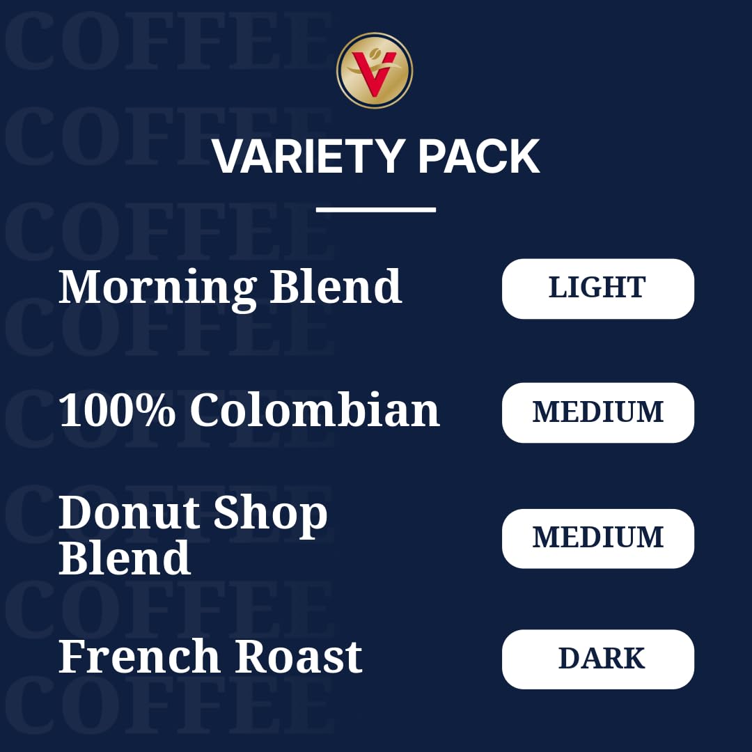 Victor Allen's Coffee Variety Pack, Light-Dark Roasts, 42 Count, Single Serve Coffee Pods for Keurig K-Cup Brewers
