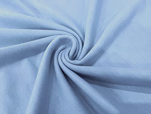 sexycherry Two Piece Sets for Women Sexy Light Blue One Off Shoulder Long Tie Knot Sleeve Wide Leg Long Sweatpants Sweatsuits with Pockets (X-Large)