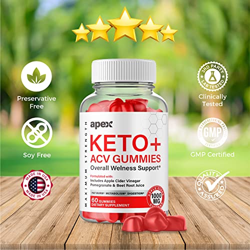 (2 Pack) Apex Keto Gummies Apex Keto ACV Gummies Advanced Formula Apex Keto Apple Cider Vinegar Gummies Gummy ss (120 Gummies)