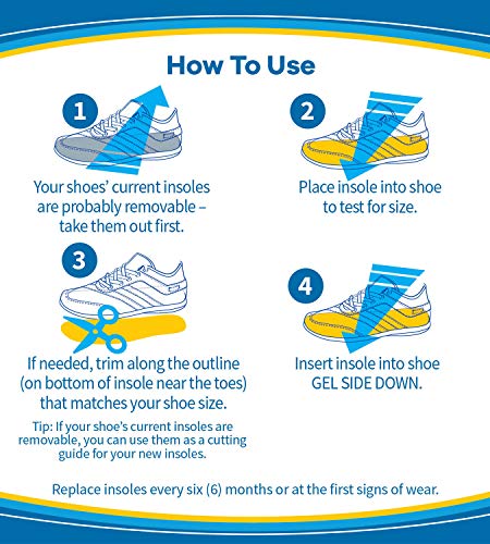 Dr. Scholl's STIMULATING STEP Insoles Massaging Gel Plus Stimulating Nodes for Extra Massaging Action on Key Pressure Areas, for Women's 6-10, also available for Men's 8-13, 2 Count