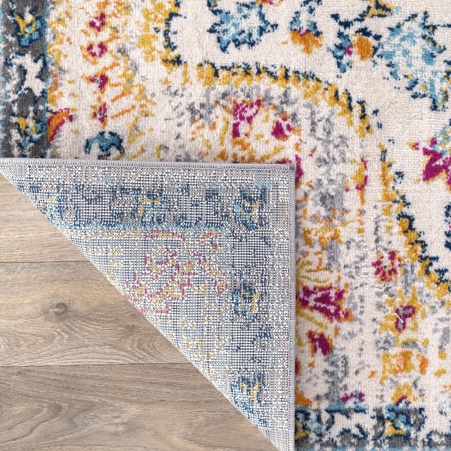 Rugshop Vintage Distressed Bohemian Area Rug 5' x 7' Gray