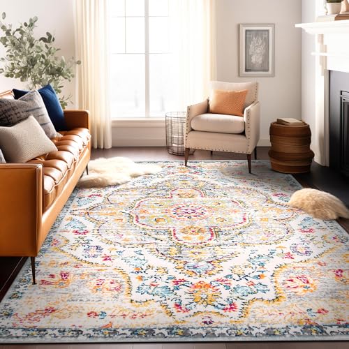 Rugshop Vintage Distressed Bohemian Area Rug 5' x 7' Gray