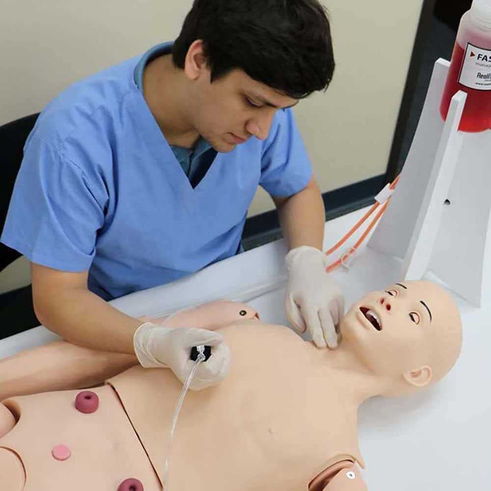 FOCCAR Patient Care Manikin Nursing Skills Training CPR Simulator 170Cm Life Size Full Body Human Anatomical Model for Medical Study