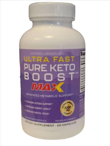 Ultra Fast Pure Keto Boost Max 1200mg Keto Pills Advanced BHB Ketogenic Supplement Exogenous Ketones Ketosis for Men Women 60 Capsules 5 Bottle