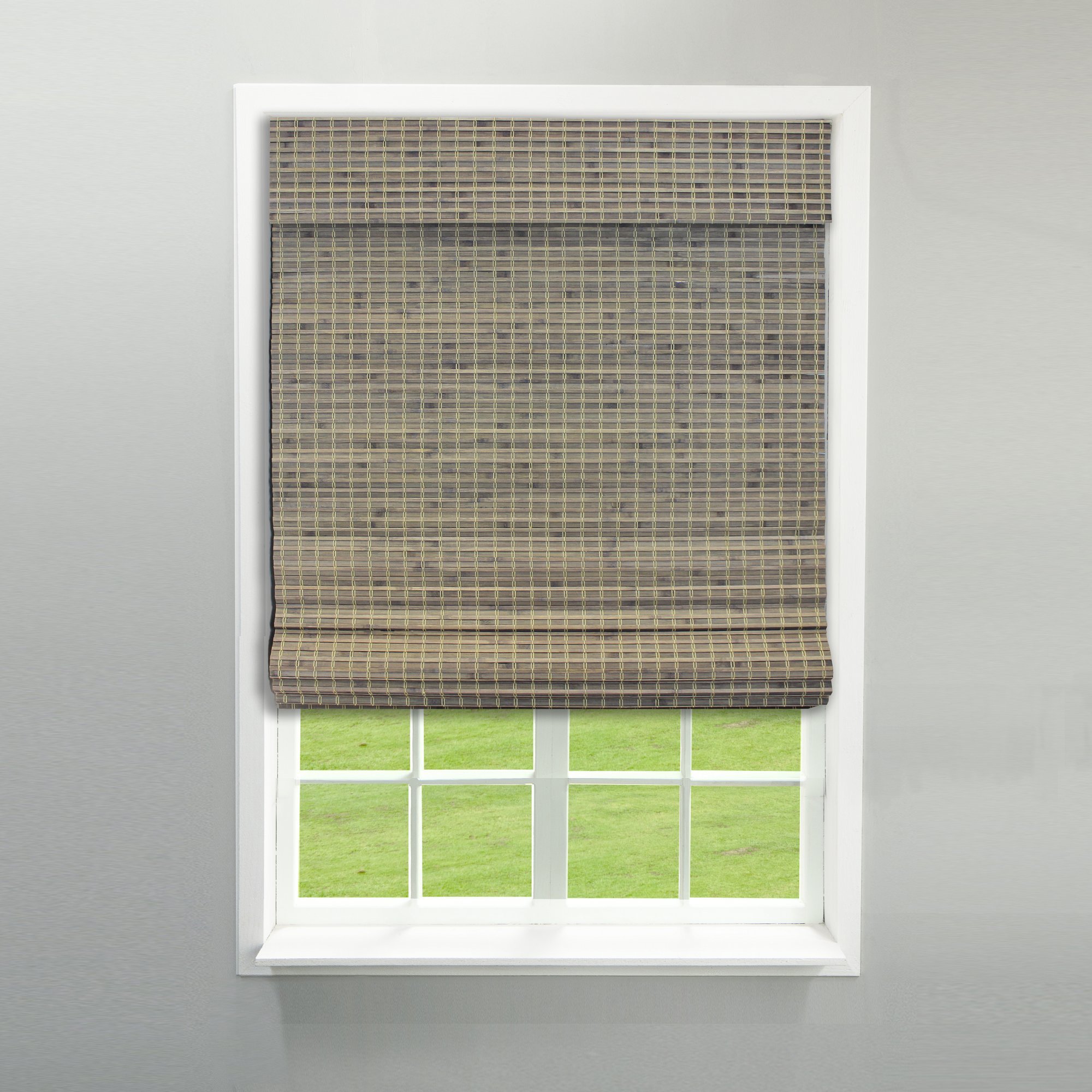 Radiance 2208866E Cordless Roman Shade, 46" W x 64" L, Driftwood