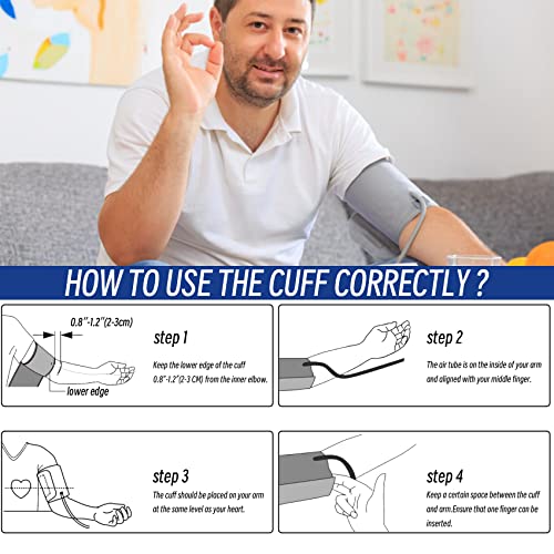 Extra Large Cuff Compatible with Omron 9β-21β Inches (22-53CM) XL Blood Pressure Cuff Adult ARM BP Replacement Cuff for Big ARM(X-Large)