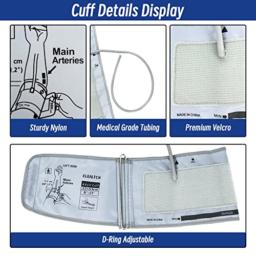 Extra Large Cuff Compatible with Omron 9β-21β Inches (22-53CM) XL Blood Pressure Cuff Adult ARM BP Replacement Cuff for Big ARM(X-Large)