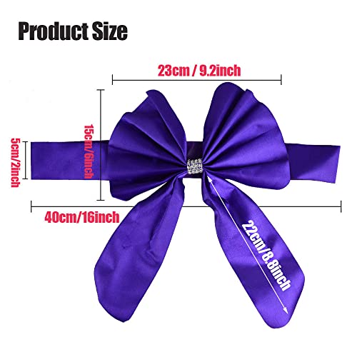VVW&LIU 10 Pieces Wedding Ceremony Decor Red Blue Already Bow Tie Hotel Banquet Chair Sash Band Conference Event Birthday Party Favor,G,10 pcs