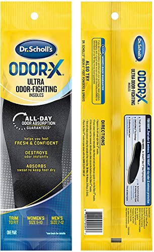 Dr. Scholl's Odor-X, Odor Fighting Insoles, Trim to Fit 1 Pair (Pack of 7)