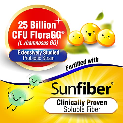 LABO Nutrition FloraGG, Lactobacillus Rhamnosus GG 25 Billion CFU Active Probiotics and Sunfiber Prebiotic Fiber Supplement, Support Healthy Intestinal, Immune Health| Non-GMO & Gluten Free β 60s