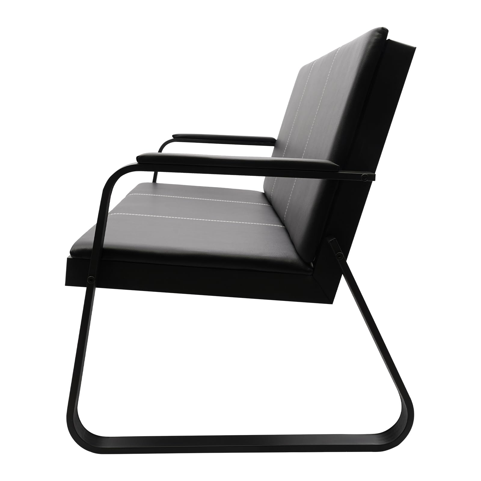MIMODA Waiting Room Reception Bench, Lobby Reception Chairs with Armrest Office Guest Conference Chairs for Clinic Office Airport Barber Salon Bank, 3 Seat