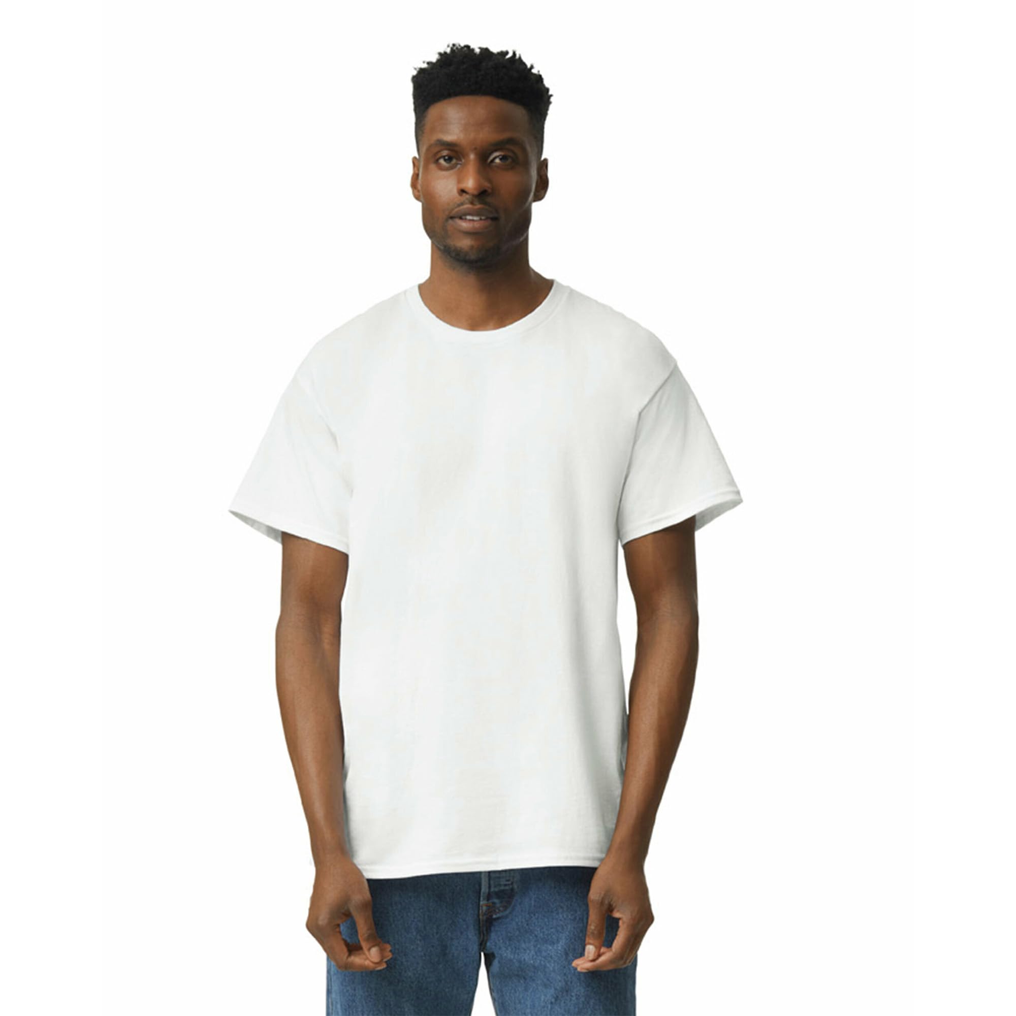 Gildan Adult Ultra Cotton T-Shirt, Style G2000, Multipack, White (2-Pack), X-Large
